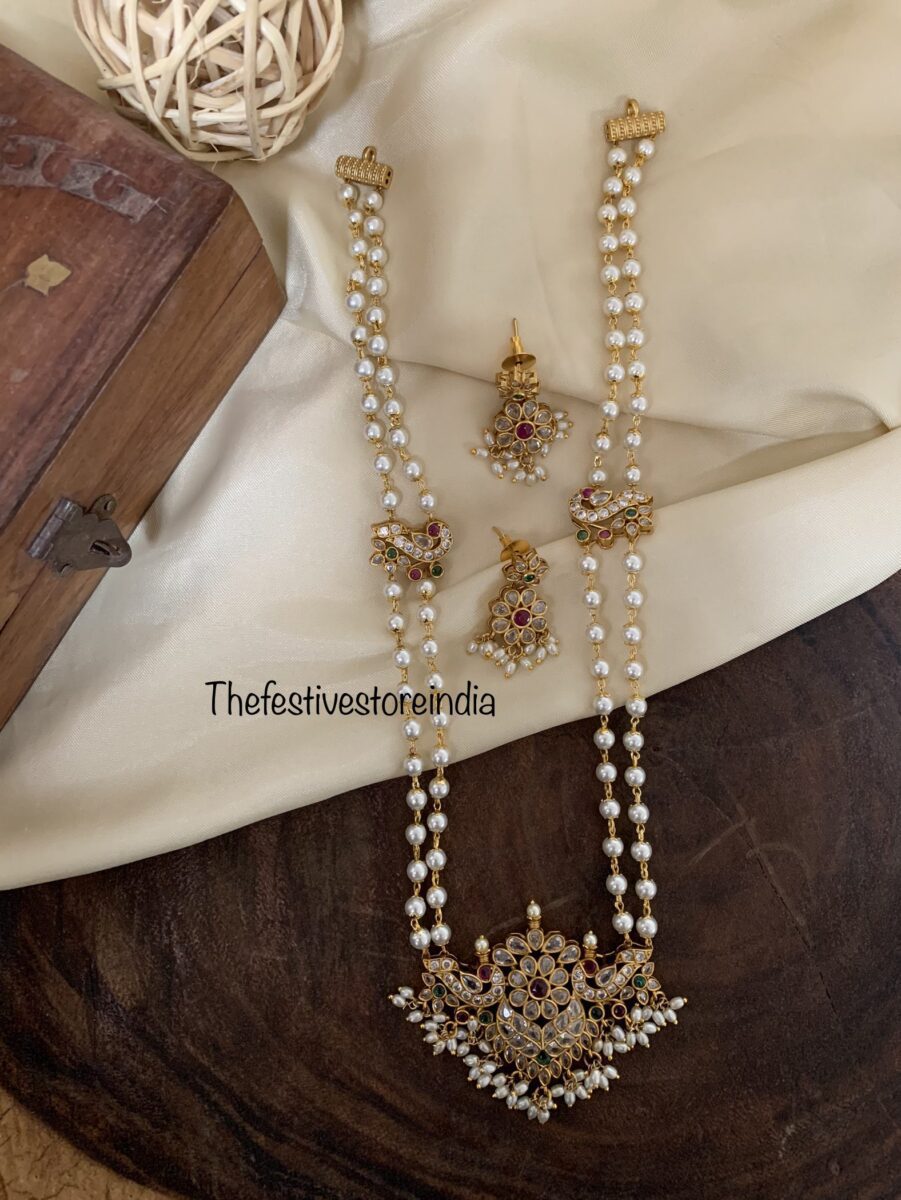 Pearls and rice pearls mid length set - The Festive Store