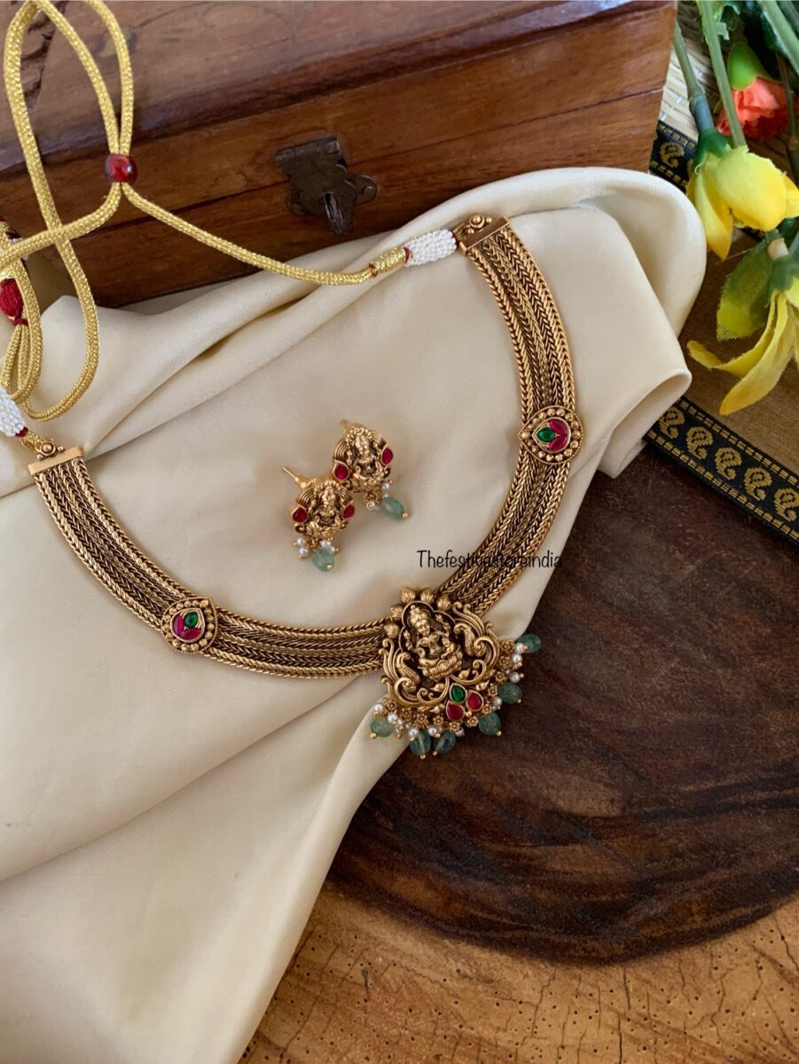 Bridal Lakshmi attigai chain set - The Festive Store