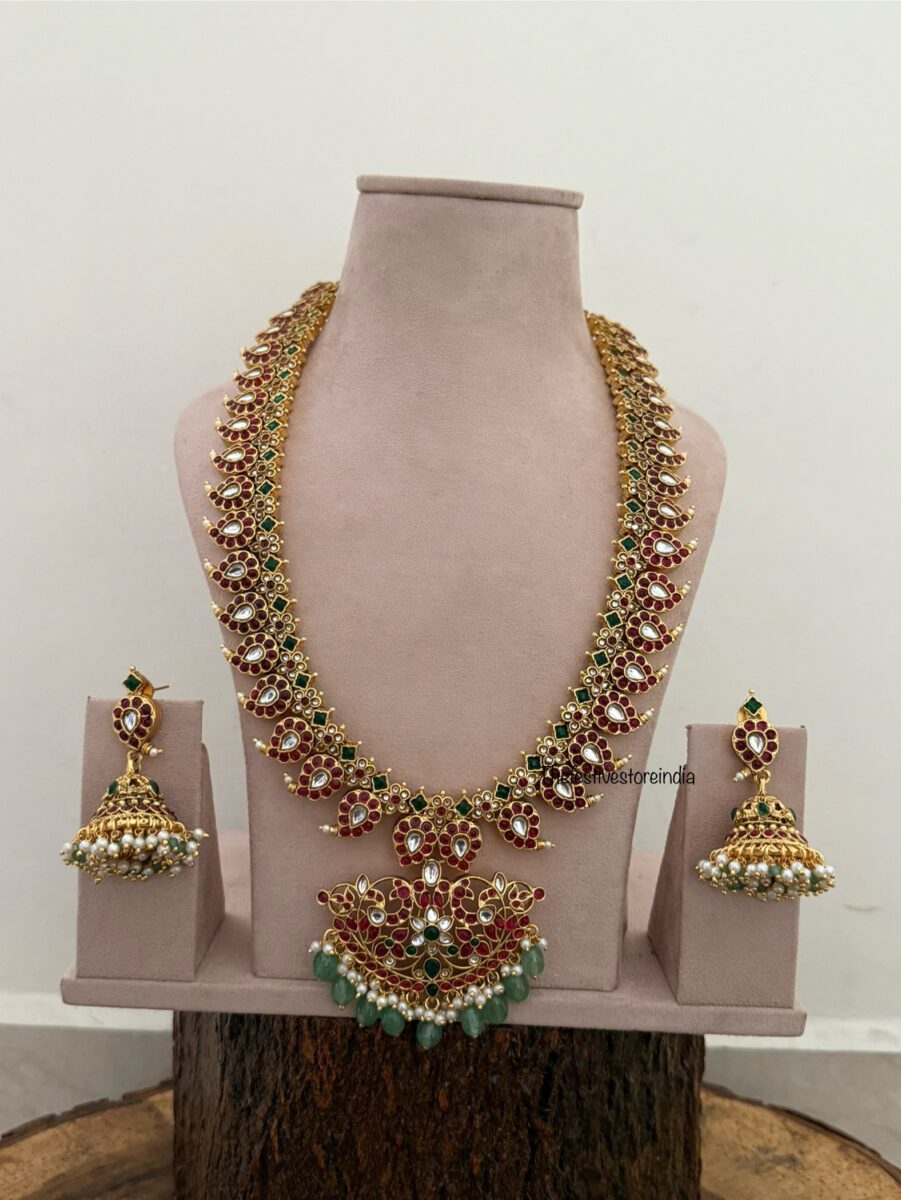 Classic bridal mango haaram set - The Festive Store