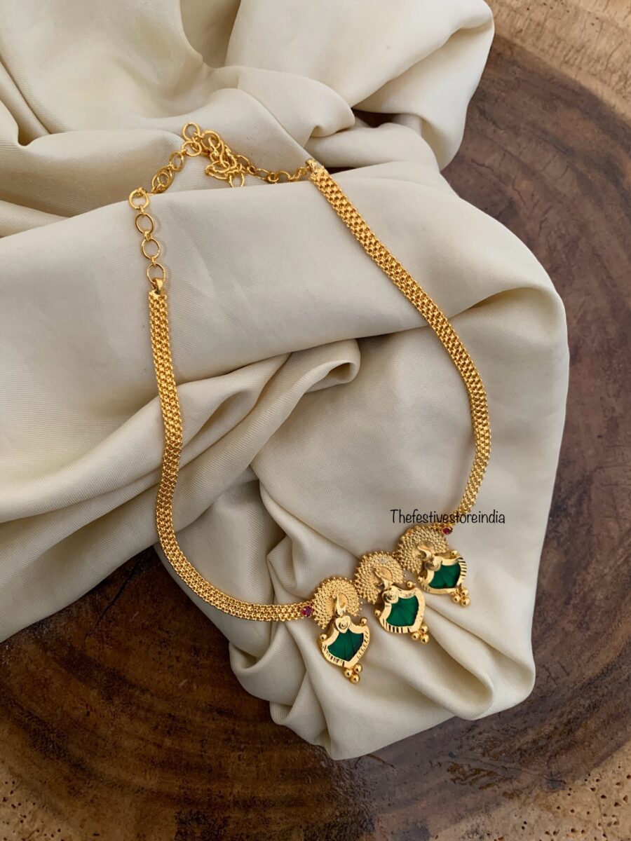 Micro gold kerala palakka chain - The Festive Store