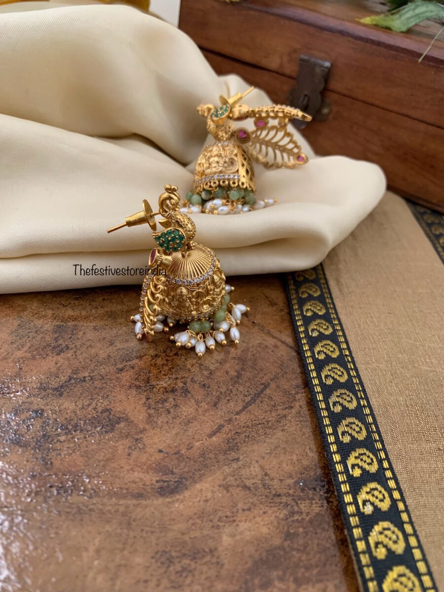 3D paravai jhumkas - The Festive Store