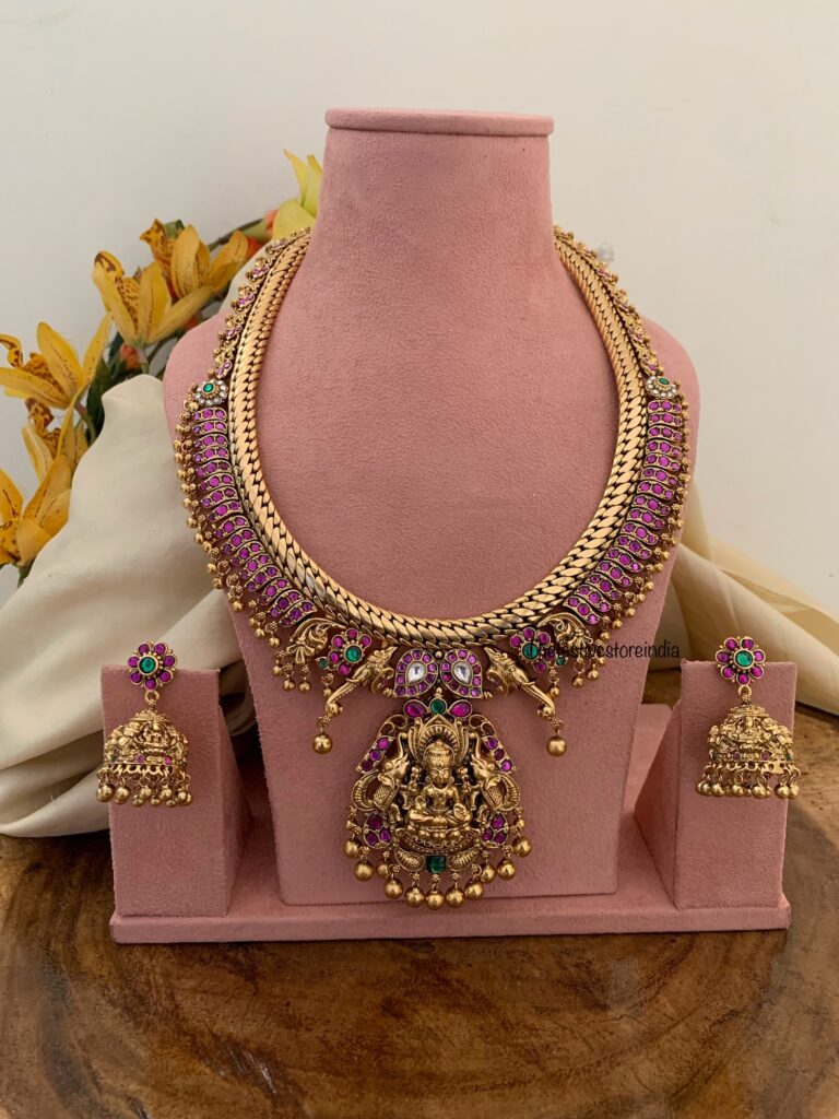 Grand Ambaari Lakshmi Jalebi chain Bridal haaram set | Haaram | Bridal ...