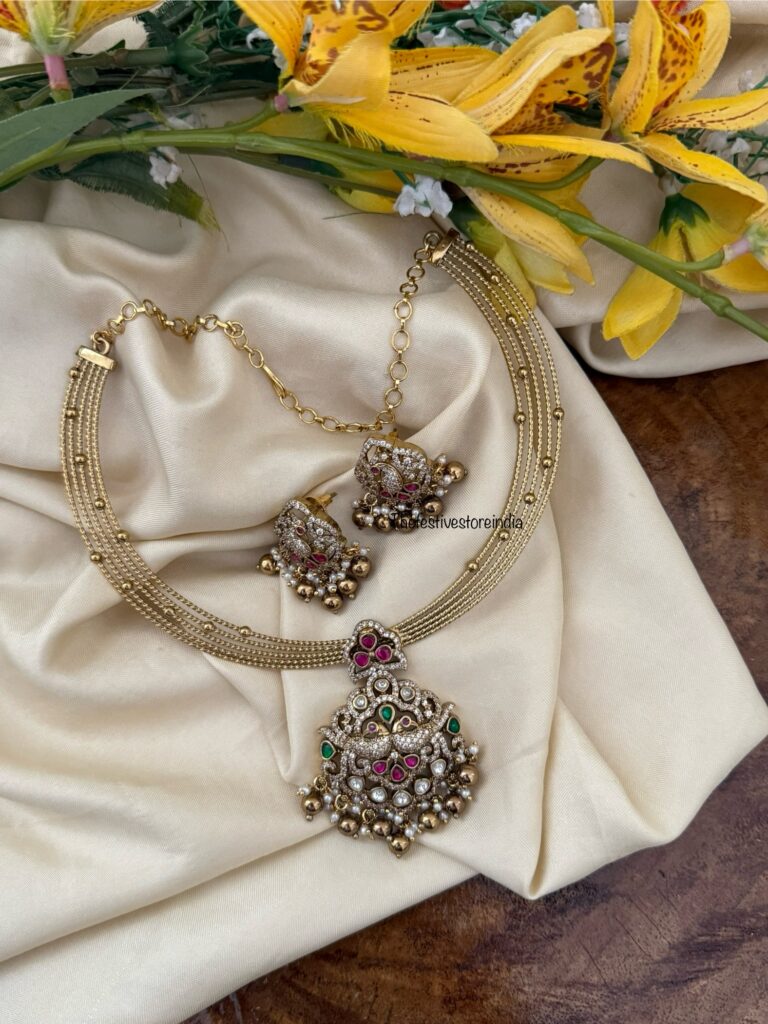 Non idol Victorian Hasli set | Bridal | Necklace | Wedding | Unique ...