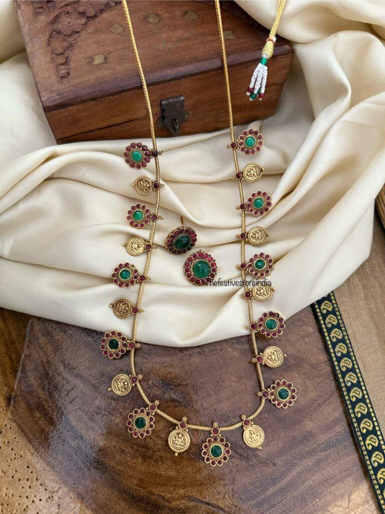 Budgeted Lakshmi kemp bottu kaasu haaram set (small kaasu) - The ...